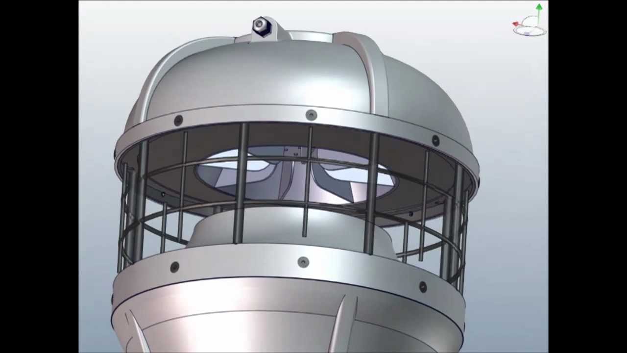 Roof fan model in solidworks flow simulation + 3DVia Composer example ...