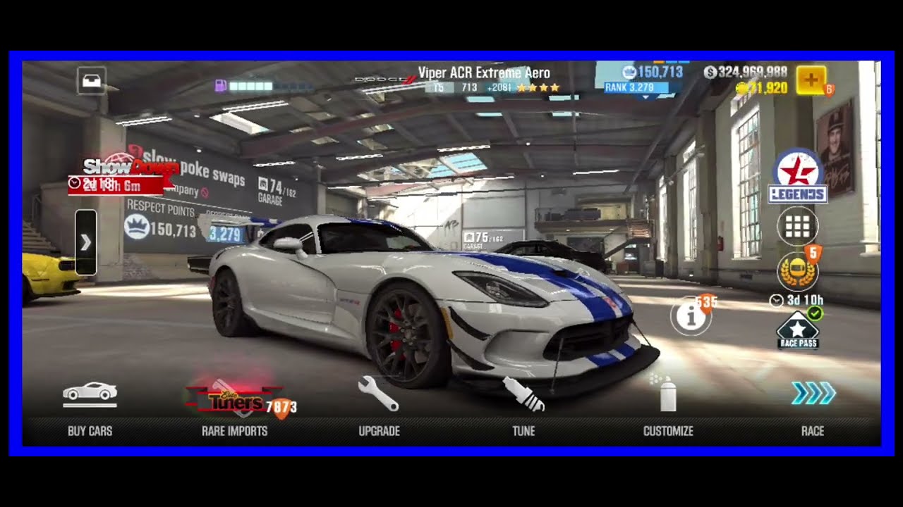 🏁Csr2🏁Dodge Viper ACR Extreme Aero shift and tune for 7.71 - YouTube