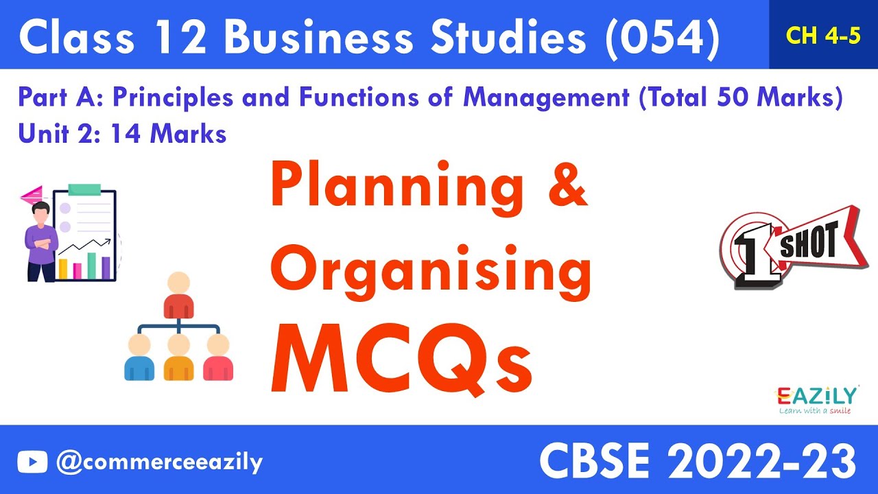 Planning and Organising | HIGHLY EXPECTED | MCQs one shot | Business ...