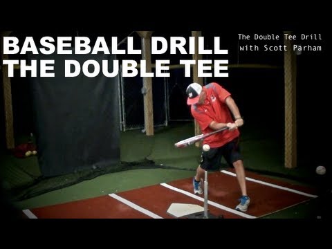 Baseball Drill - Double Tee Drill - with Scott Parham - YouTube