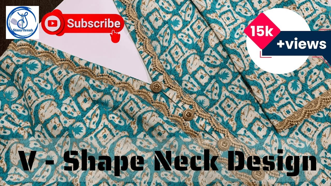 Elegant V-Shape Neck Design | Kurti Neck Design | Easy steps for Neck ...