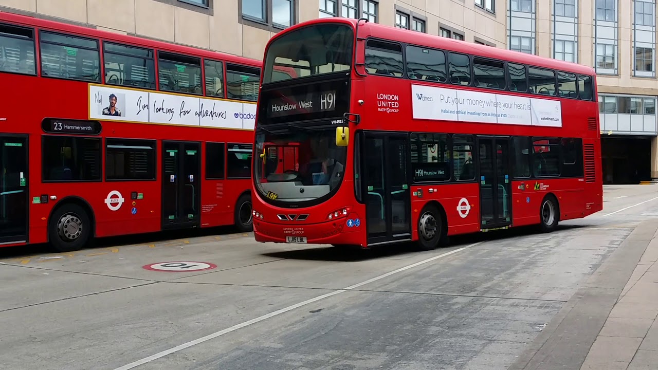 H91 & 220 LEAVING HAMMERSMITH BUS STATION - YouTube