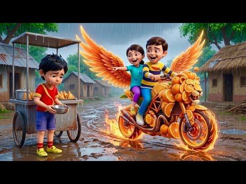Poor Shiva Vs Rich Rudra | Rudra Luxury Life | Orange Bike Race | Shiva Vs Rudra Cartoon #Shiva 