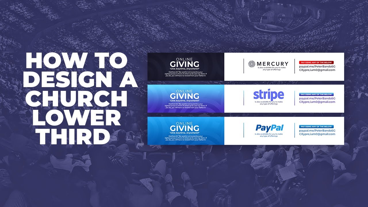 How to design a church lower third in photoshop - YouTube