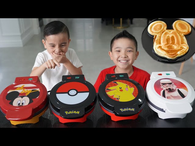Making Cool Waffles With Kaison CKN - Videos For Kids