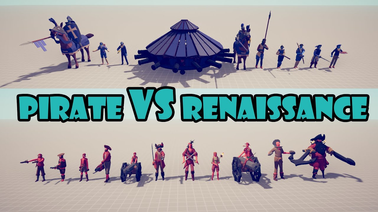 Pirate vs Renaissance - Tabs - Totally Accurate Battle Simulator - YouTube