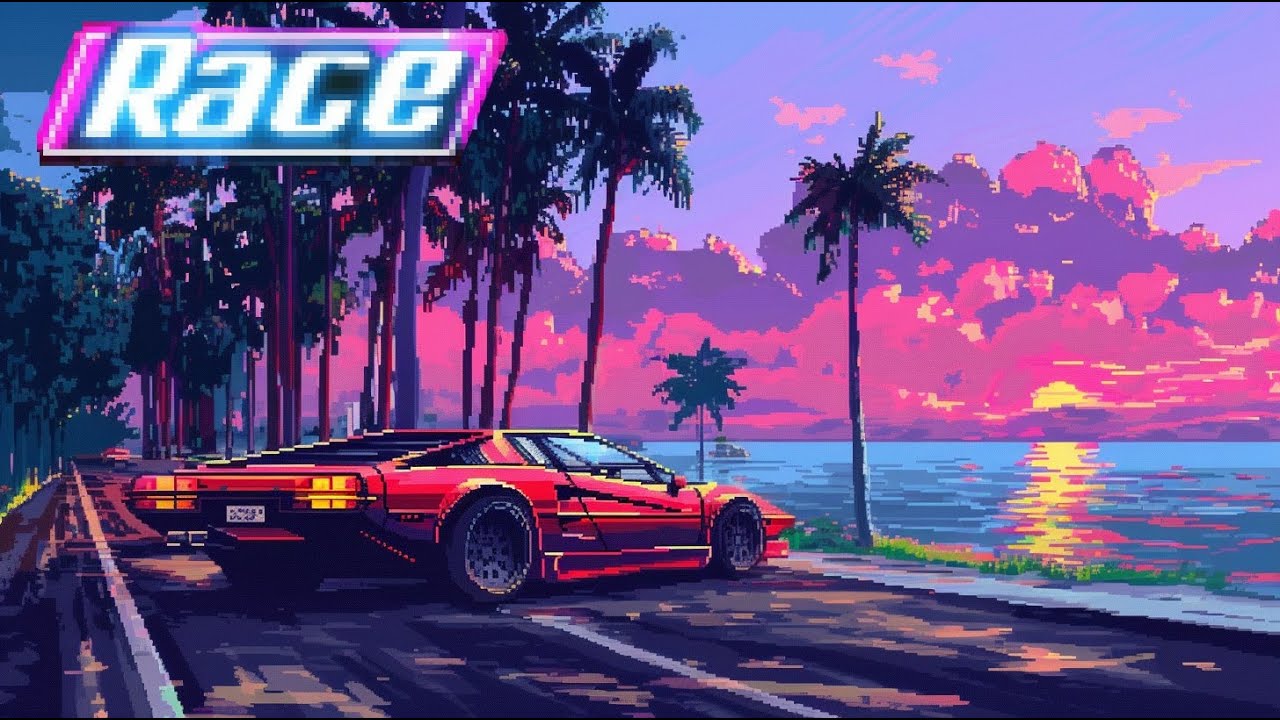 Race - Synthwave Video Game Ambience - YouTube