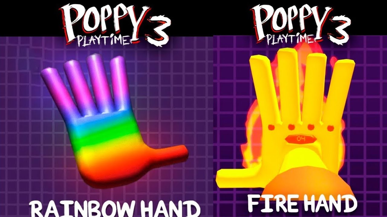 Rainbow Hand VS Fire Hand VHS - Poppy Playtime Chapter 3 - YouTube
