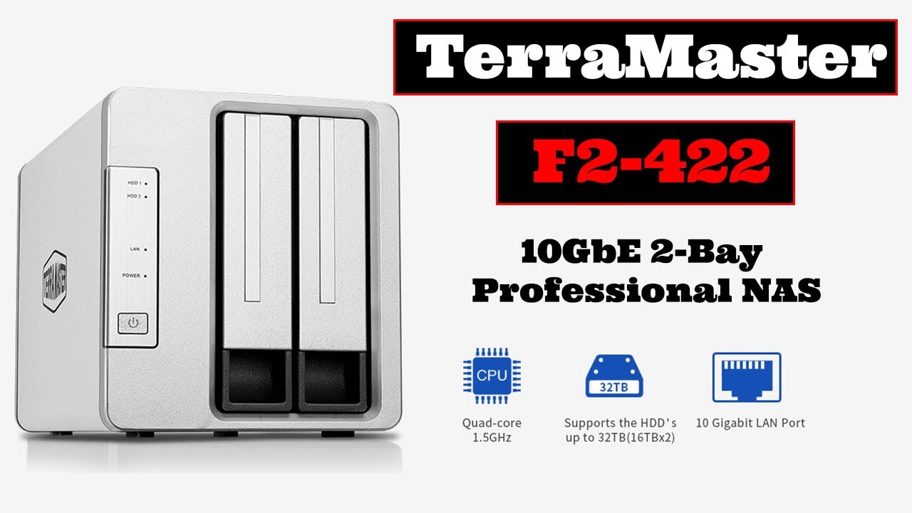 TerraMaster F2-422 NAS Storage with 10 Gigabit Ethernet 2-Bay ...