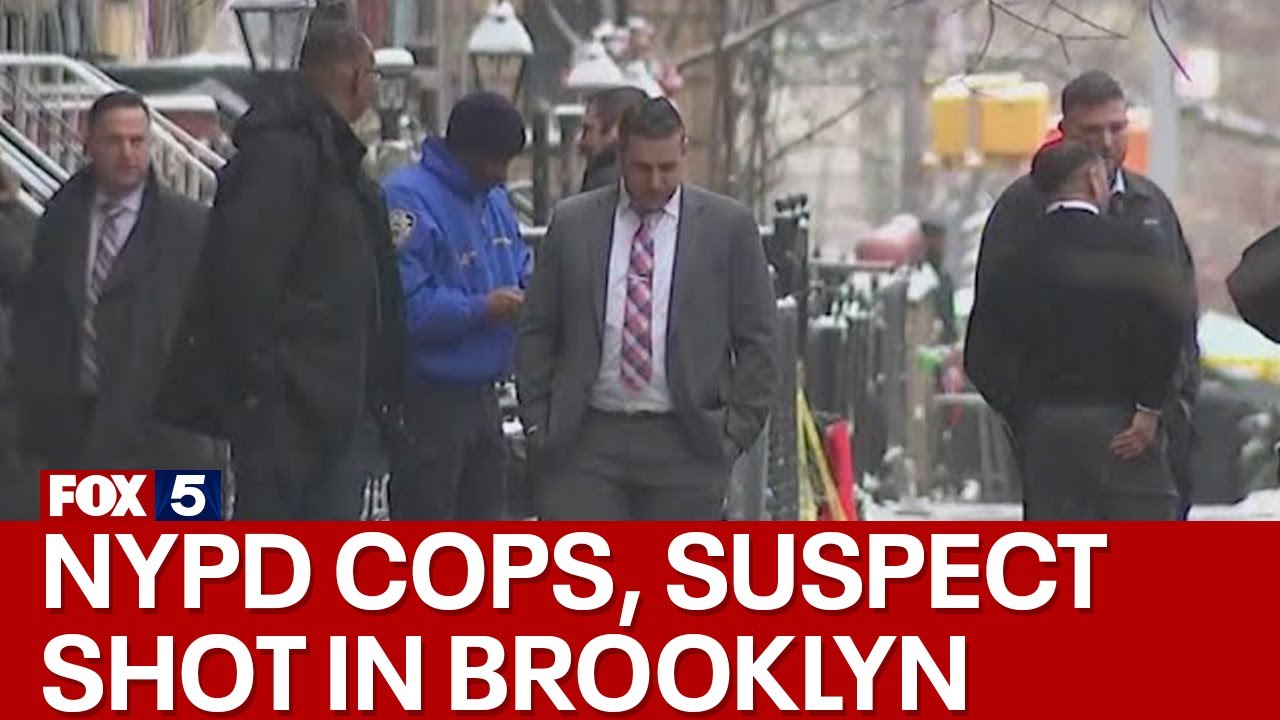 2 NYPD cops shot in Brooklyn, suspect also shot - YouTube