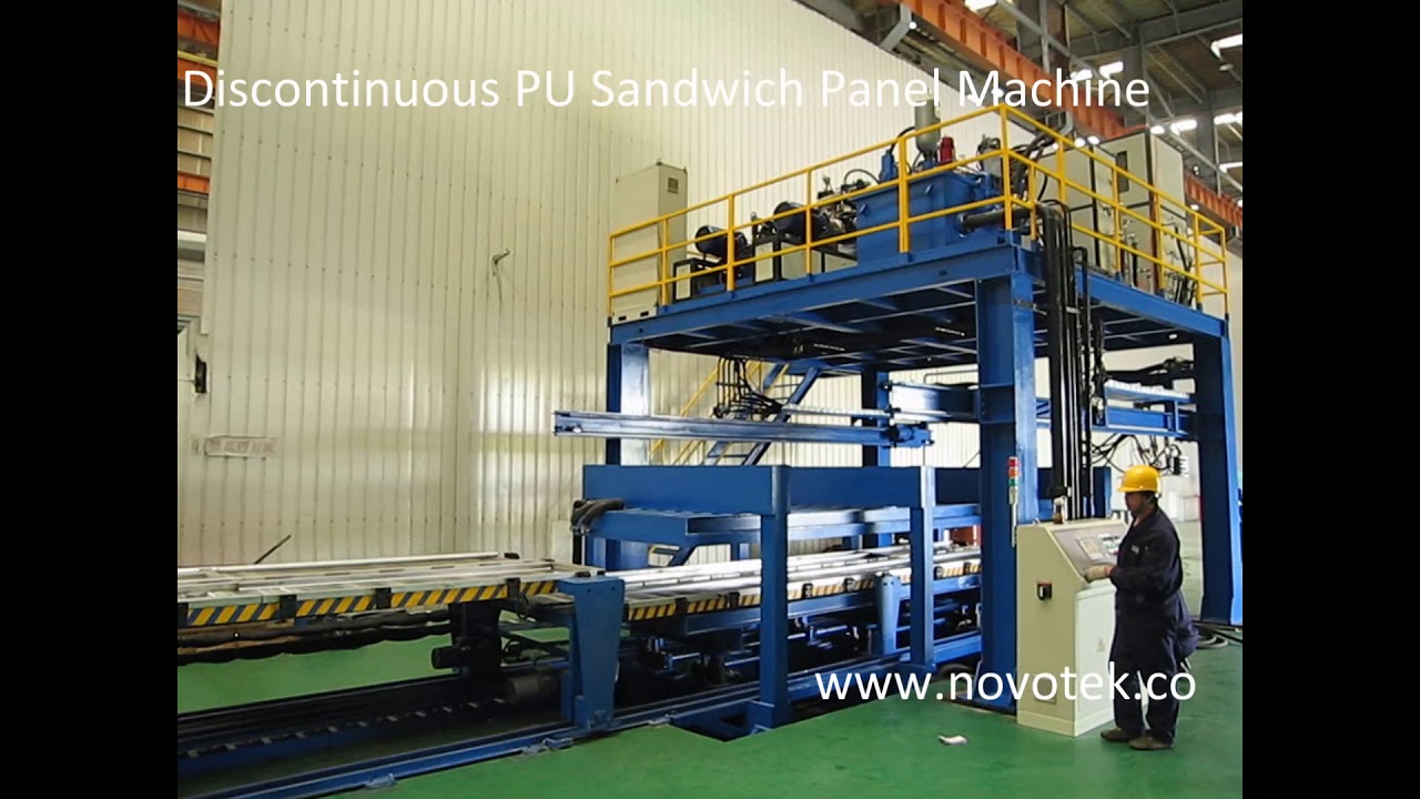 Discontinuous PU Sandwich Panel Machine - YouTube