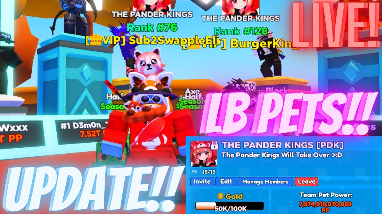 ROBLOX CLICK SIMULATOR UPDATE!! (GETTING LB PETS)🔴LIVE!!🔴 - YouTube