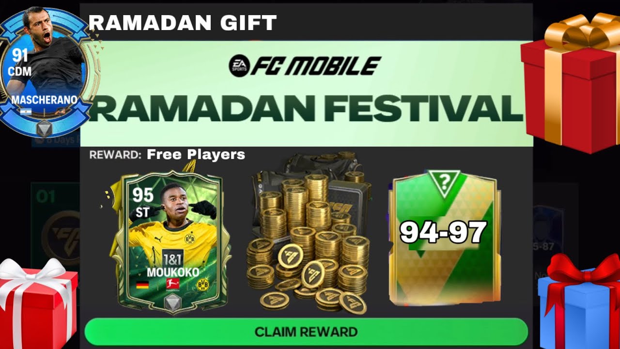 FREE 95 OVR + 94-97 OVR RAMADAN GIFT PACKAGE FROM EA! FC MOBILE 24 ...