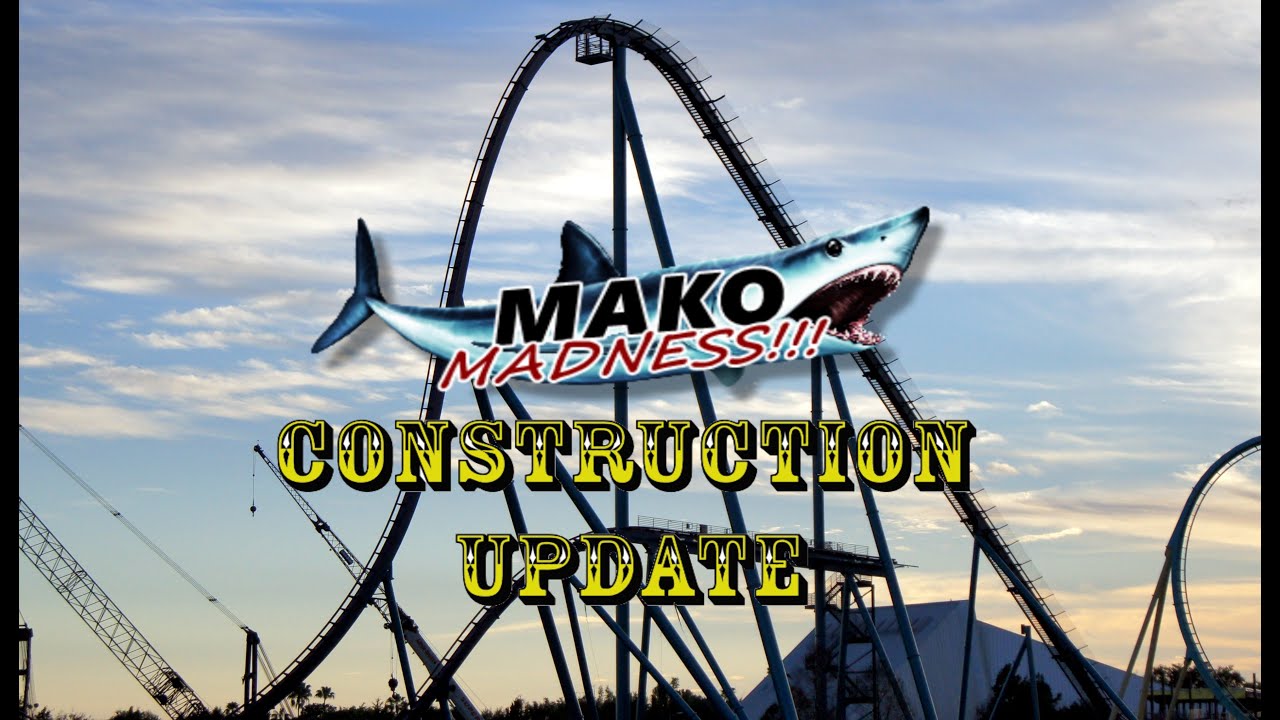 SeaWorld Orlando Mako Construction Update 1.16.16 FIRST DROP COMPLETE ...