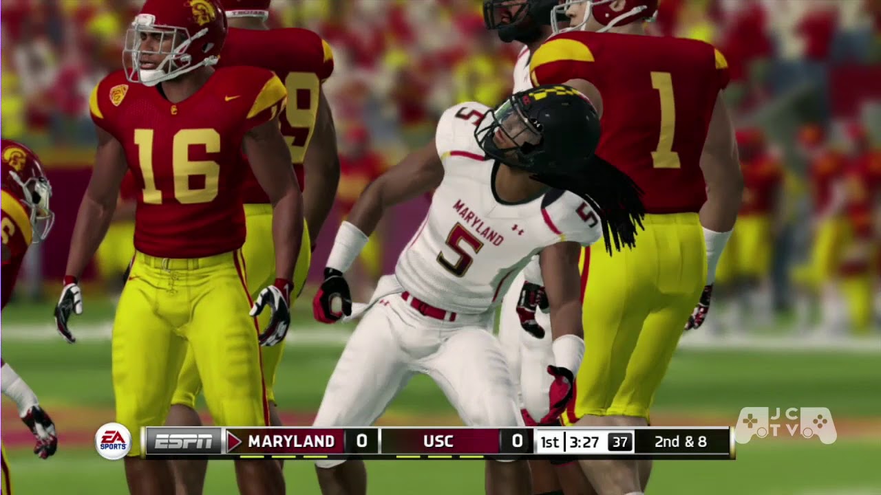 NCAA Football 14 Gameplay / Maryland Vs USC / No Commentary - YouTube