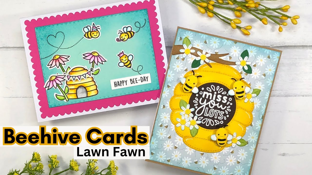 Beehive Cards | Lawn Fawn - YouTube
