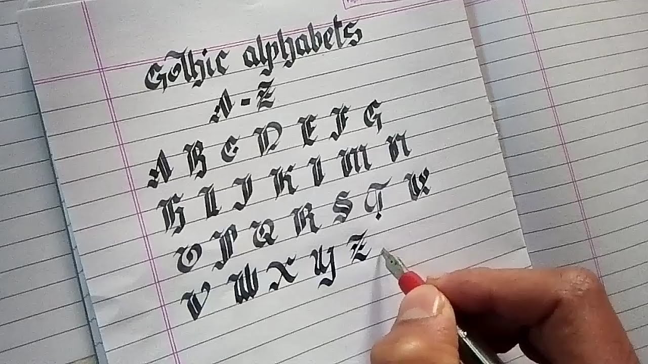 Gothic Capital Alphabets A to Z | Magical creations - YouTube