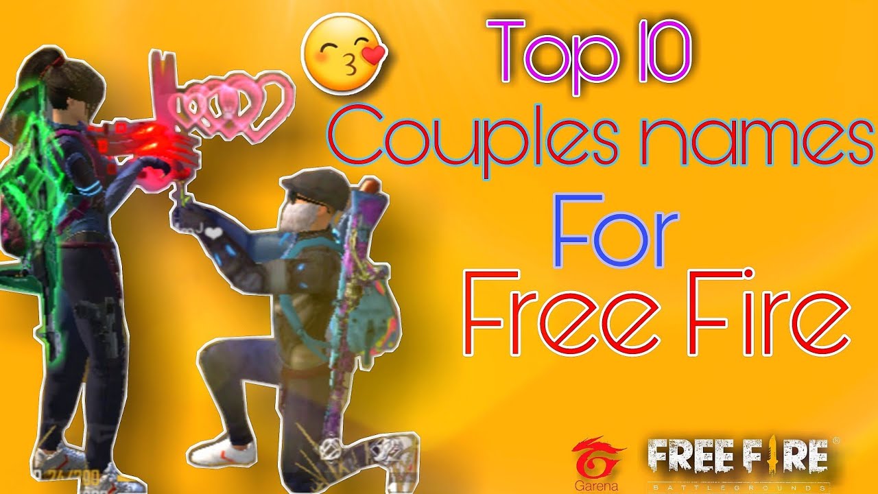 Top 10 Best Couple names for Free Fire | Couple names | Free Fire ...