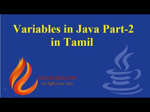 Variables in java part-2 in Tamil - YouTube