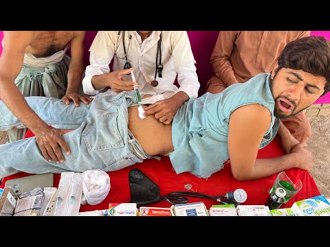 Patient Ko Ghusaya Doctor Ne Bharti Plus Injection || Funny Injection Video 