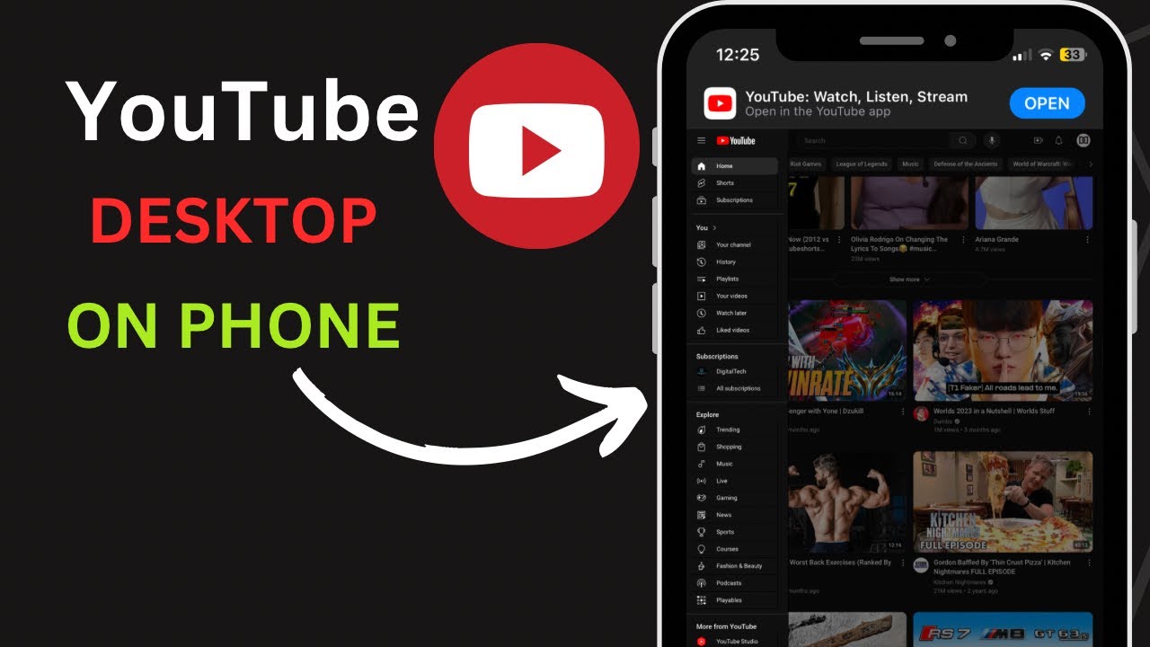 How to Get YouTube Desktop Mode on Mobile [2024] - YouTube
