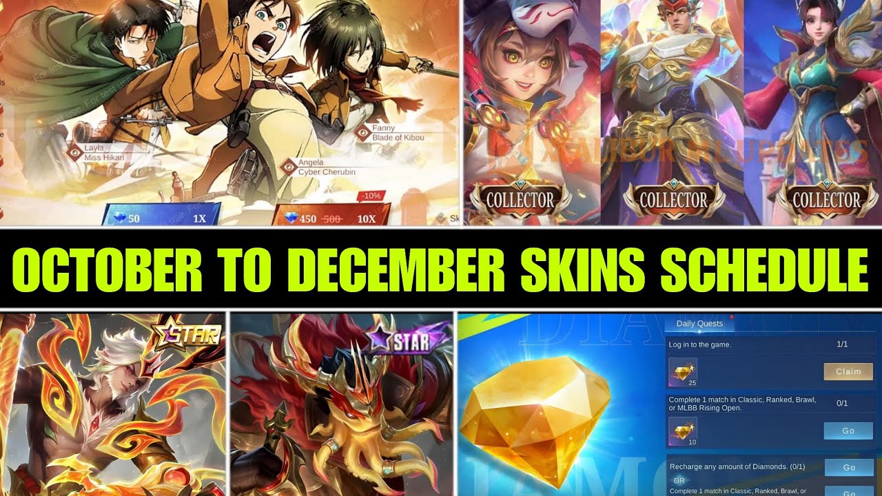 MLBB Upcoming Skins Schedule (Oct–Dec 2025) Free Atlas Skin, Tigreal ...