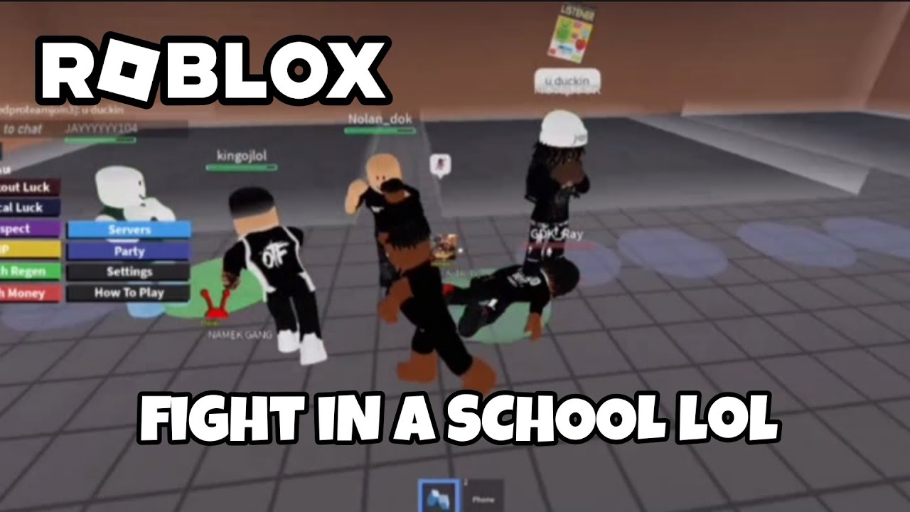 ROBLOX FIGHT IN A SCHOOL - YouTube