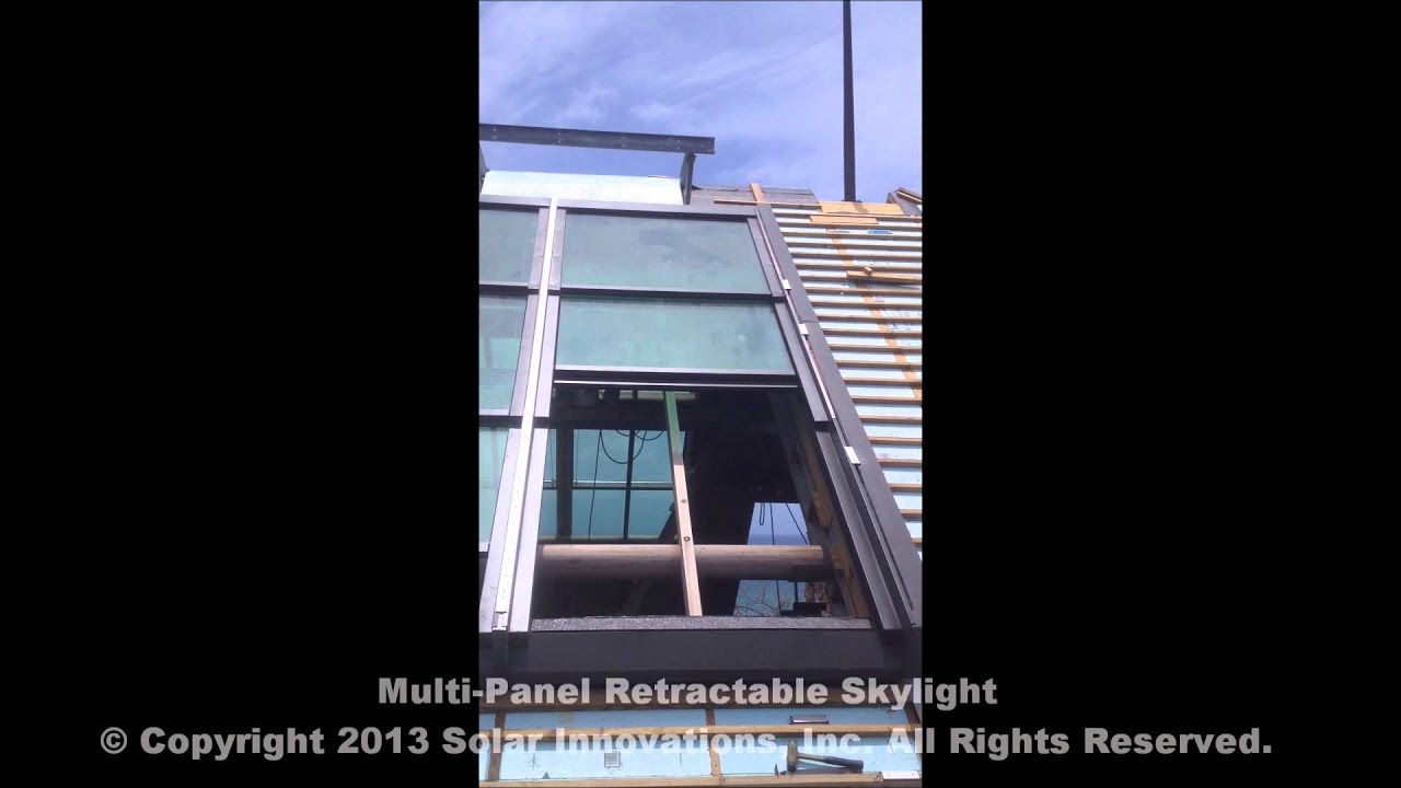 Multi Panel Retractable Skylights by Solar Innovations - YouTube