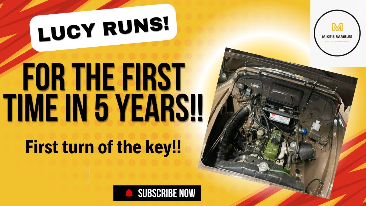 Lucy's engine runs for the first time in 5 years! First turn of the key ...