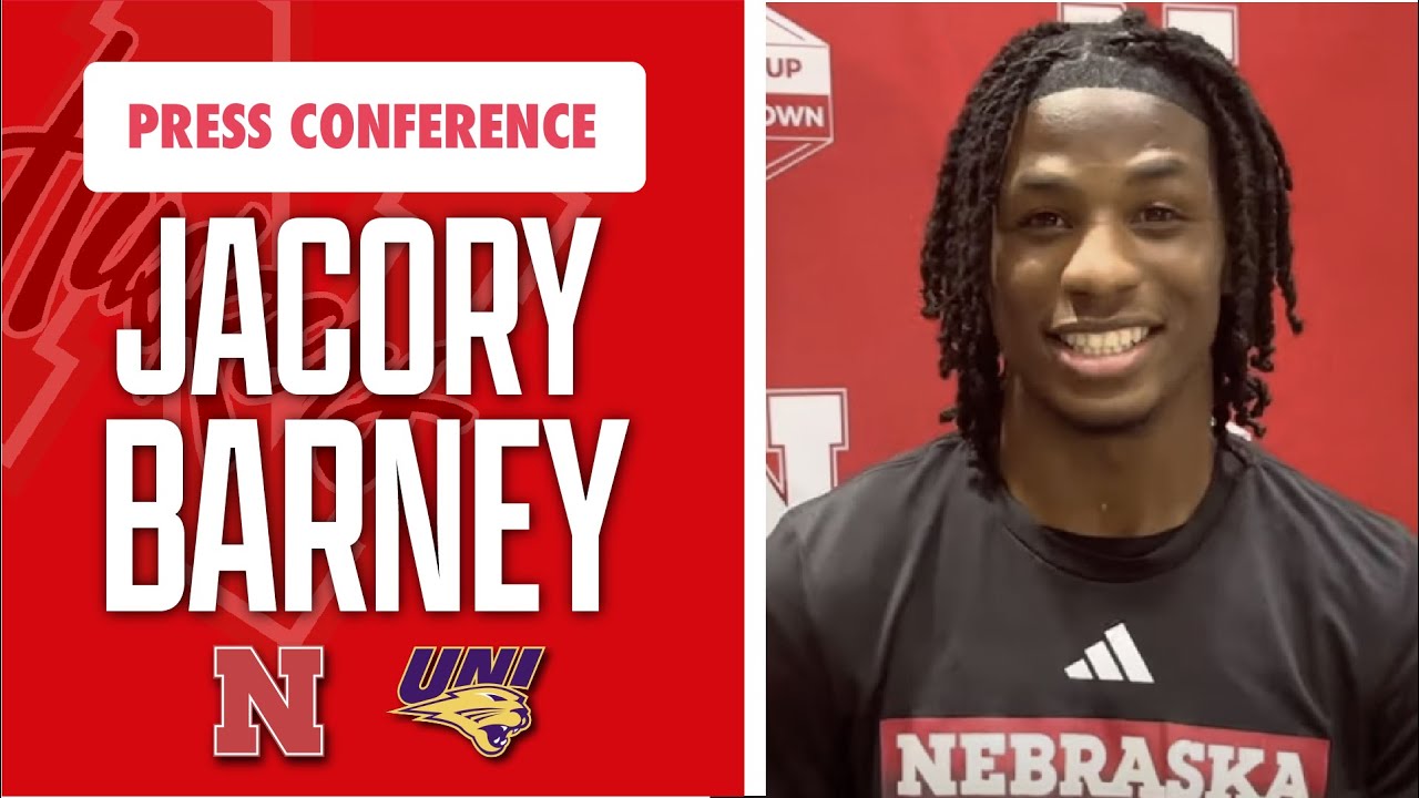 Nebraska football WR Jacory Barney talks win over UNI - YouTube