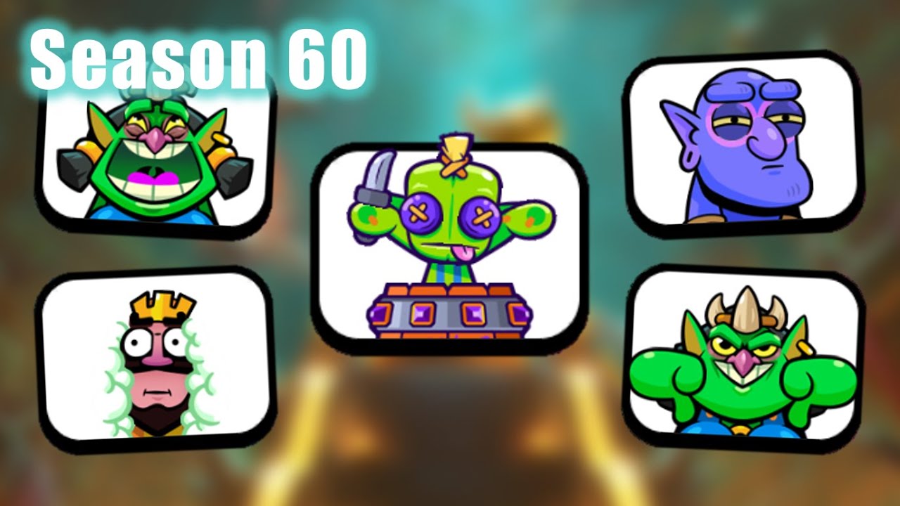 ALL Season 60 Emotes In Clash Royale! | Goblins Gambit Season Emotes ...