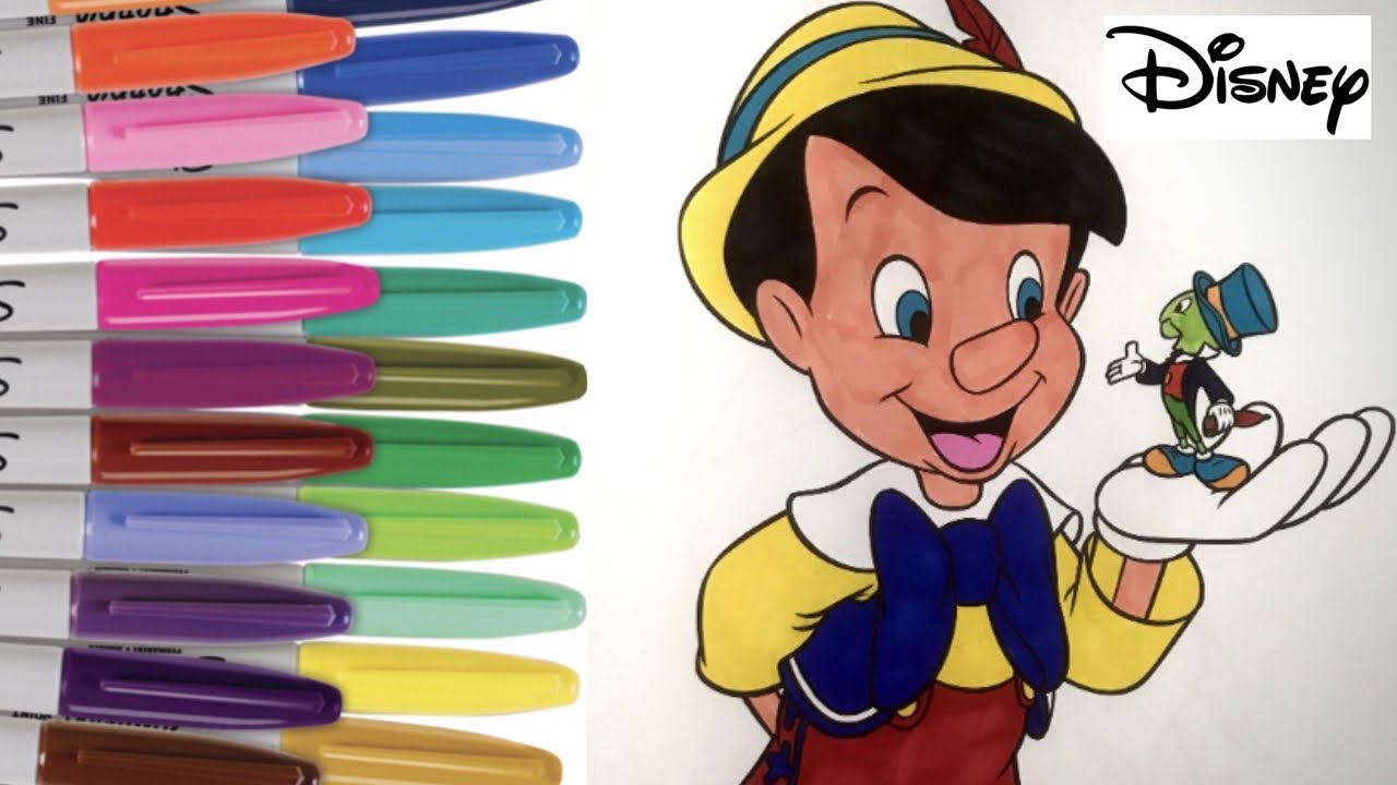 Disney Drawing & Coloring Pages Colouring For Kids - YouTube