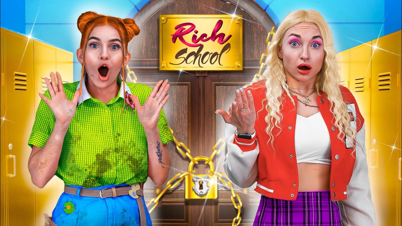 Poor Girl in a Fancy School/Poor and Rich student VS Principal - YouTube