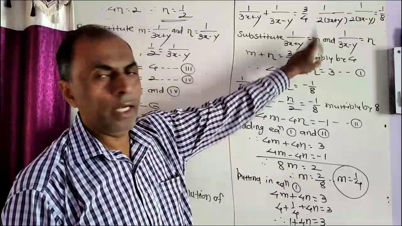 Standard 10 SSC mathematics 1 linear equations in two variables (video ...