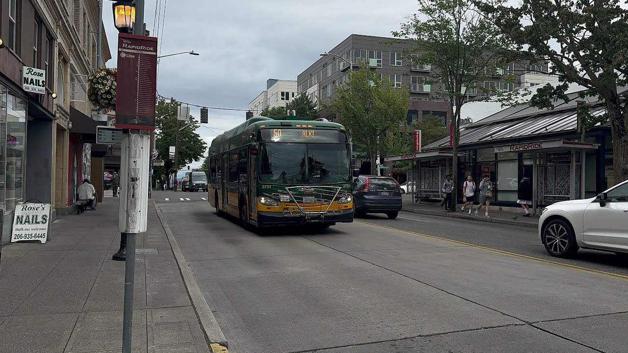 King County Metro Evening Rush Action @ Alaska Junction 6/14/24 - YouTube