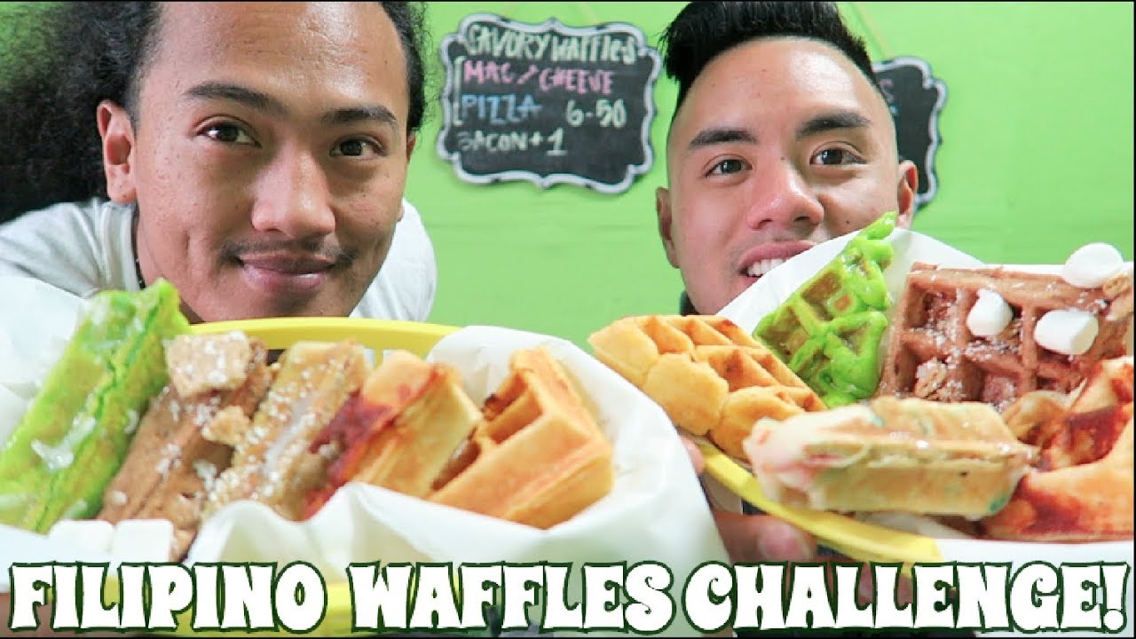 FILIPINO WAFFLES CHALLENGE! PHUSION MENU | MUKBANG - YouTube