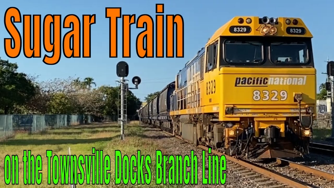 Pacific National Freight Train - 83 Class 8329 with Empty Sugar Train ...
