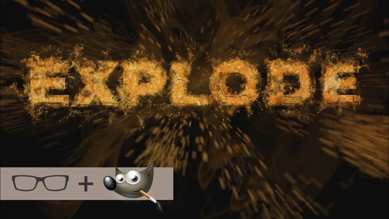 GIMP Text Effects Tutorial - Exploding Text! - YouTube