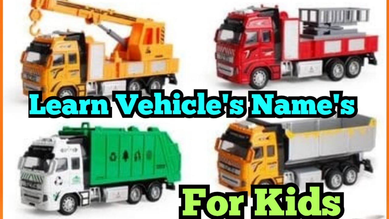 Learning Street Vehicles Names Colors For Children With Vehicles Toy ...