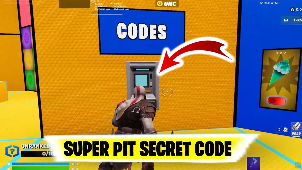SUPER PIT SECRET CODE FORTNITE (Secret Location) - YouTube