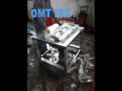 Ice Block Cutting Machine - YouTube