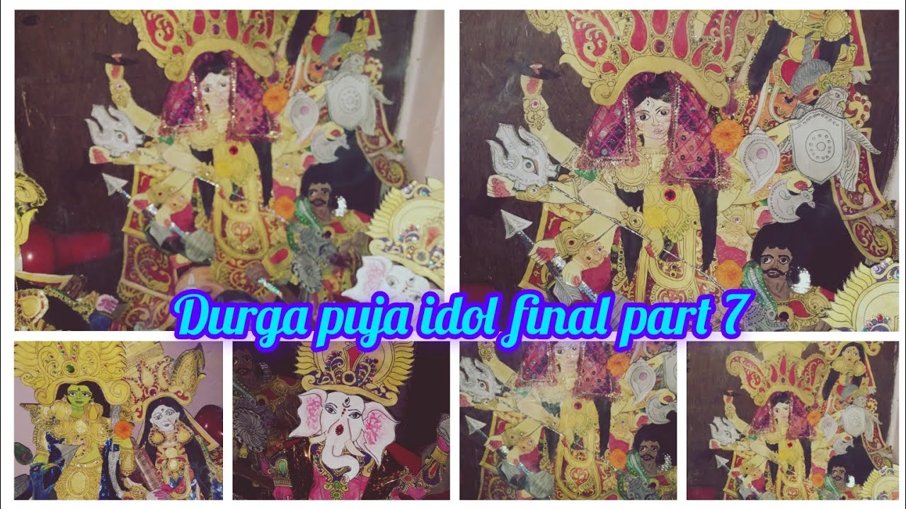 Durga puja paper idol Final part|DURGA PUJA 2024|Durga maa ki murti|Navratra craft|#durgapuja # ...