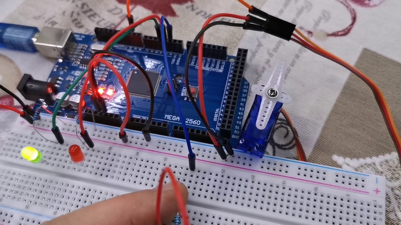 Two colour traffic light with barrier - YouTube