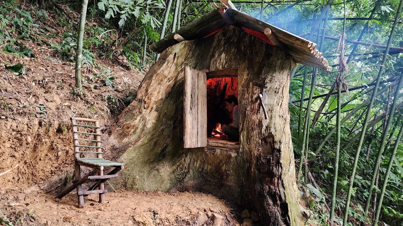 2 days of building a house under a mysterious tree, bushwalking in the ...