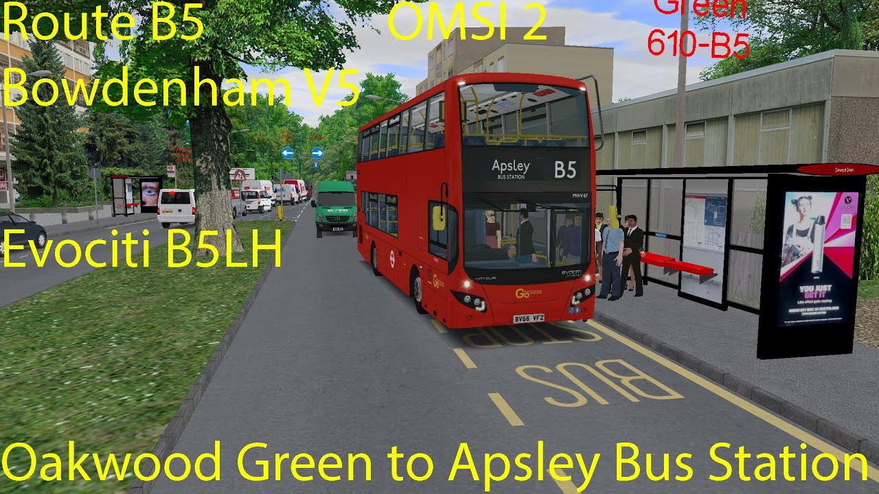 OMSI 2 - Bowdenham V5 Route B5, Oakwood Green to Apsley Bus Station ...