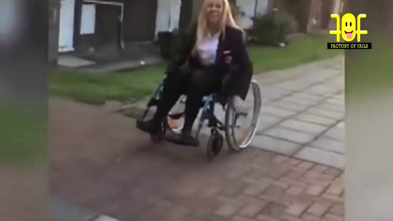 Funny WHEELCHAIR Stunt FAILS v funny video - YouTube