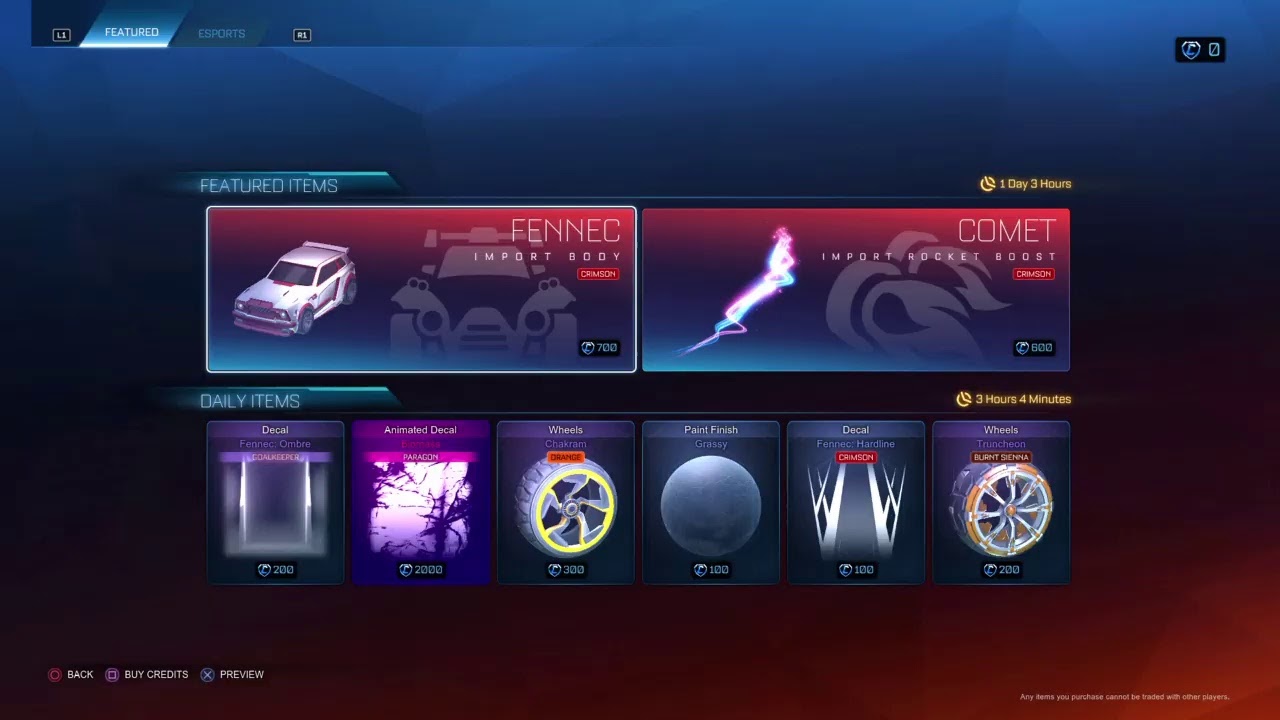 Rocket League Item shop [--]LIVE[--] - YouTube