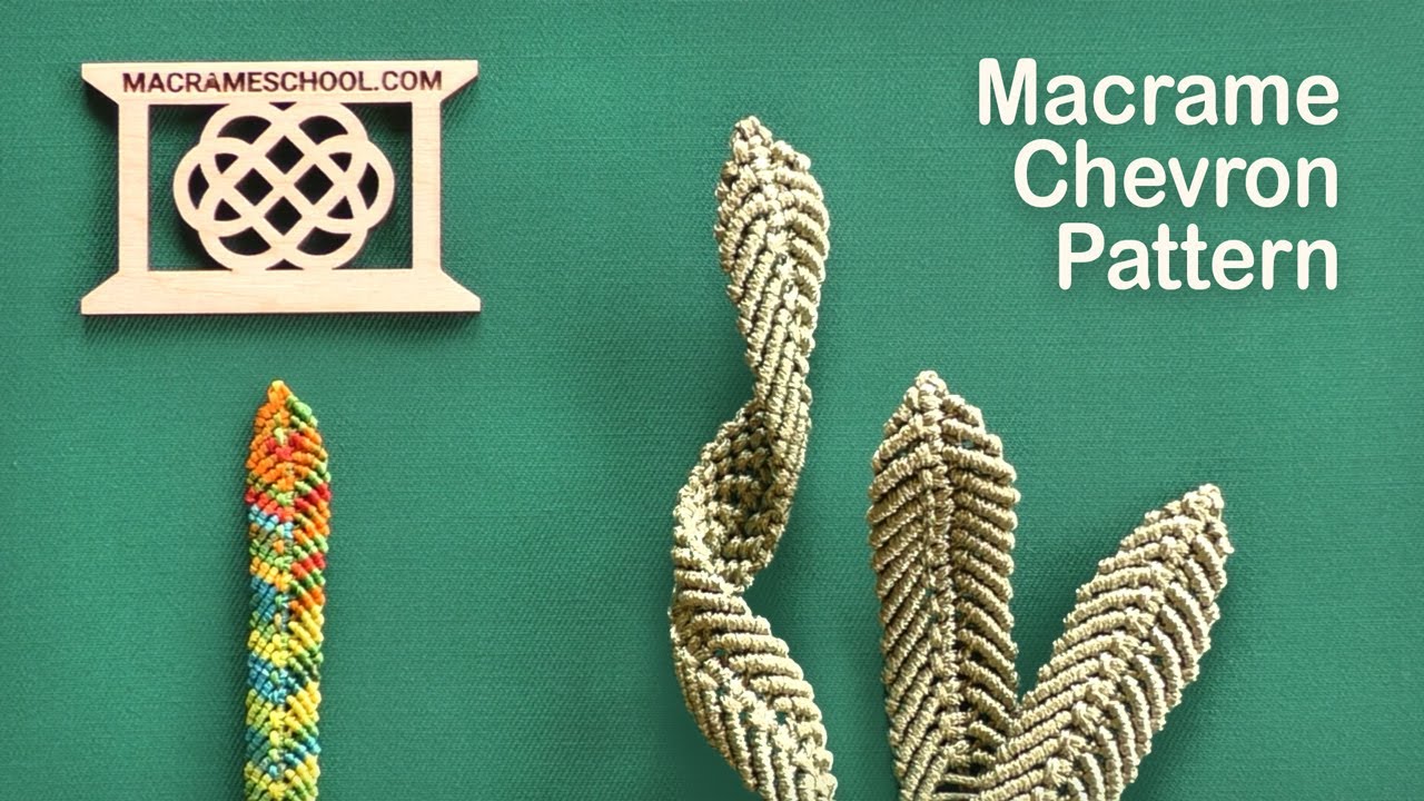 Chevron Leaf Macrame Pattern for Bracelet, Belt, Keychain, Flower - YouTube