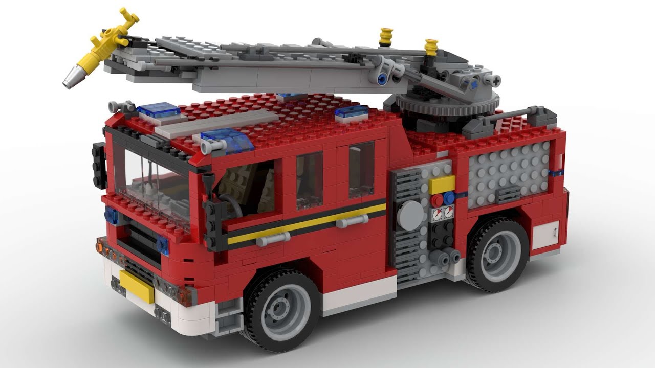 Lego 6752 Fire Rescue Speed Build LDD by PLegoBB - YouTube