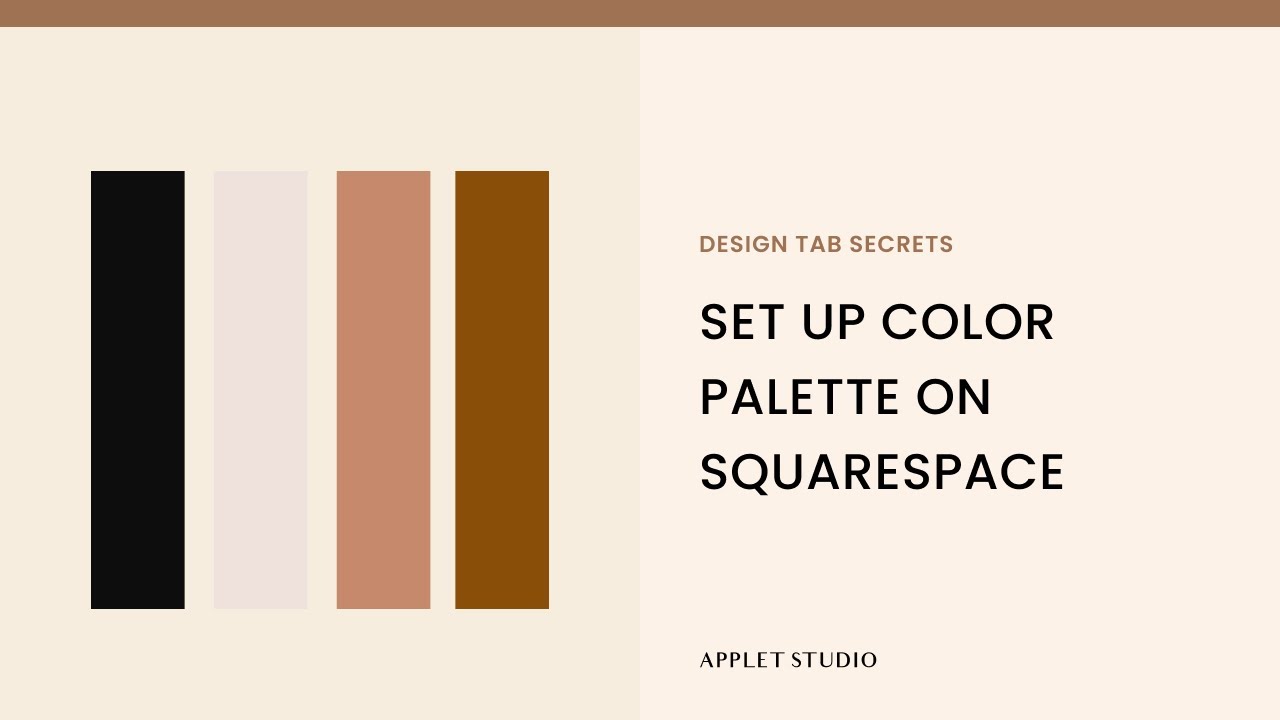How to Set Up a Color Palette on Squarespace - YouTube